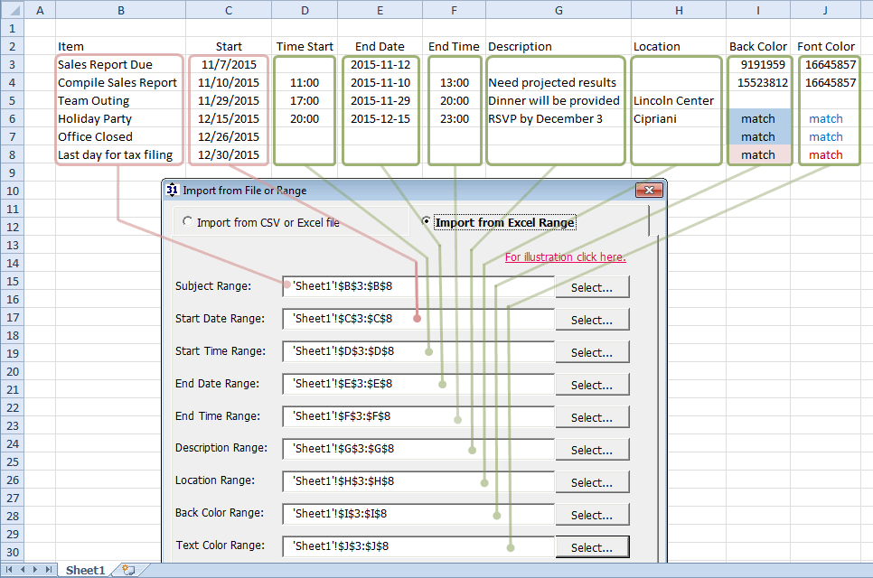 Import From Excel Ranges
